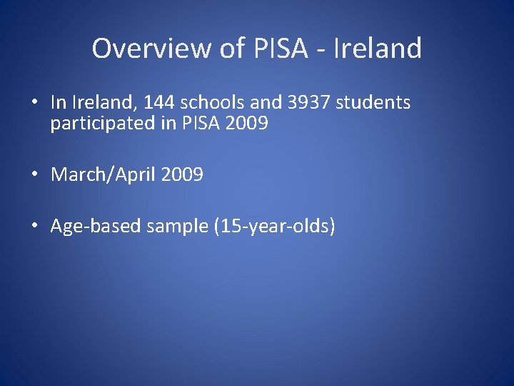 Supporting Literacy and Numeracy Background PISA Programme for