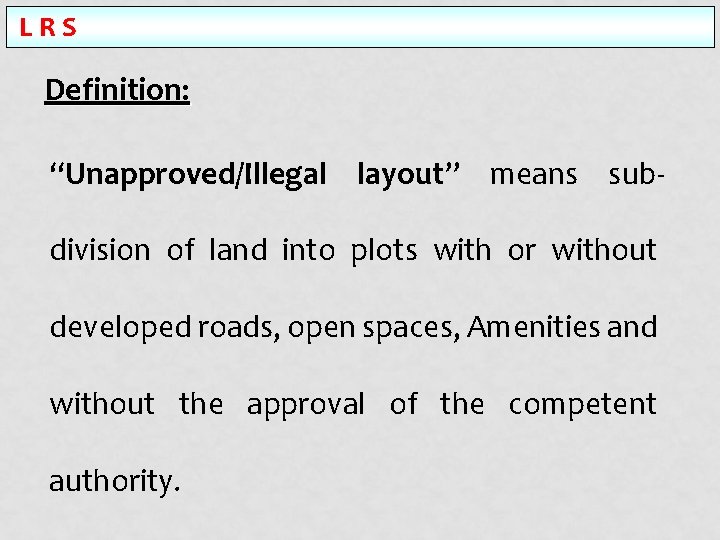Presentation on LAYOUT REGULARIZATION SCHEME LRS A Presentation