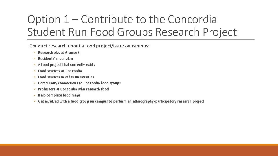 Food and Sustainability RESEARCH REPORT GROUP PROJECT ERIK