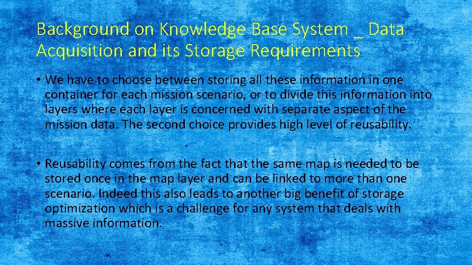 Background on Knowledge Base System Data Acquisition and