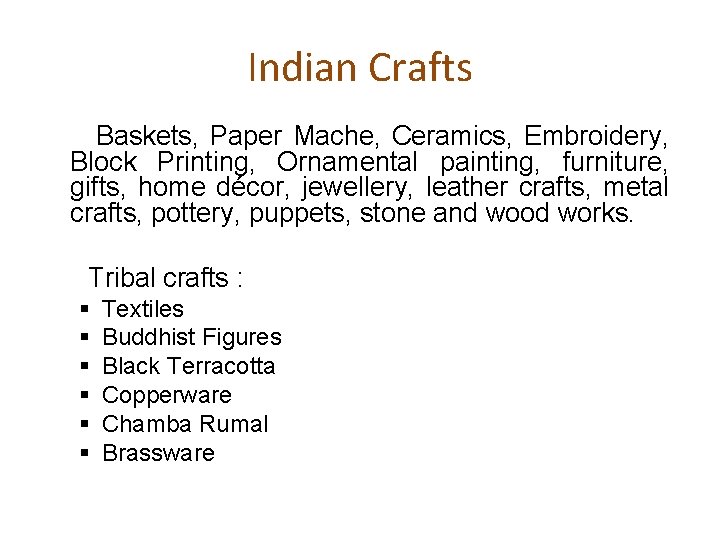 Tribal Crafts Indian Crafts Baskets Paper Mache Ceramics