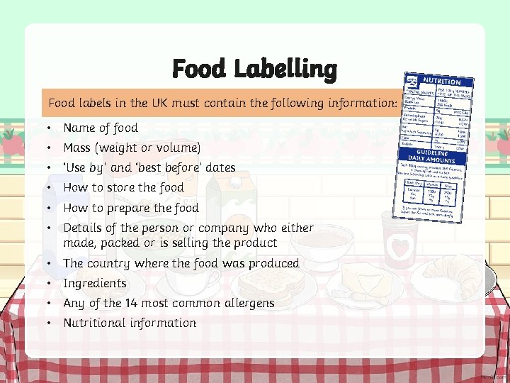 Why Do We Need Labels on Our Food