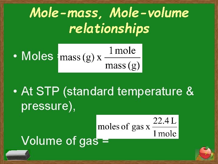 The Mole and Chemical Composition Chapter 7 Mole