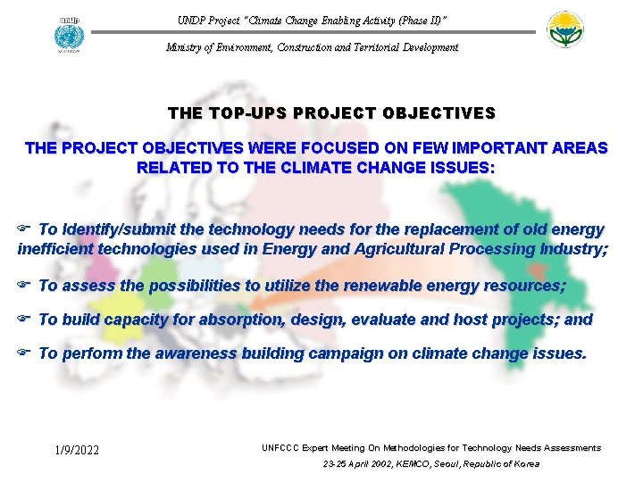 UNDP Project Climate Change Enabling Activity Phase II