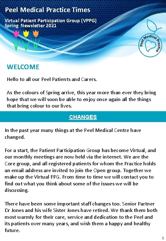 Peel Medical Practice Times Virtual Patient Participation Group