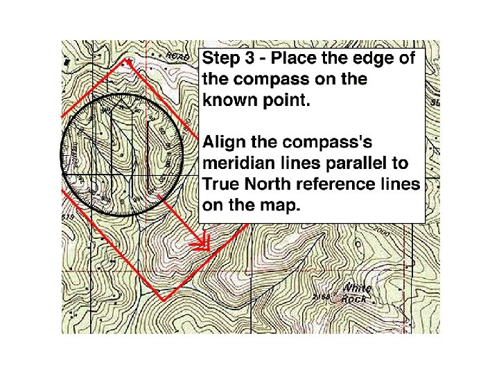 Plotting a bearing on your map Castle Rock
