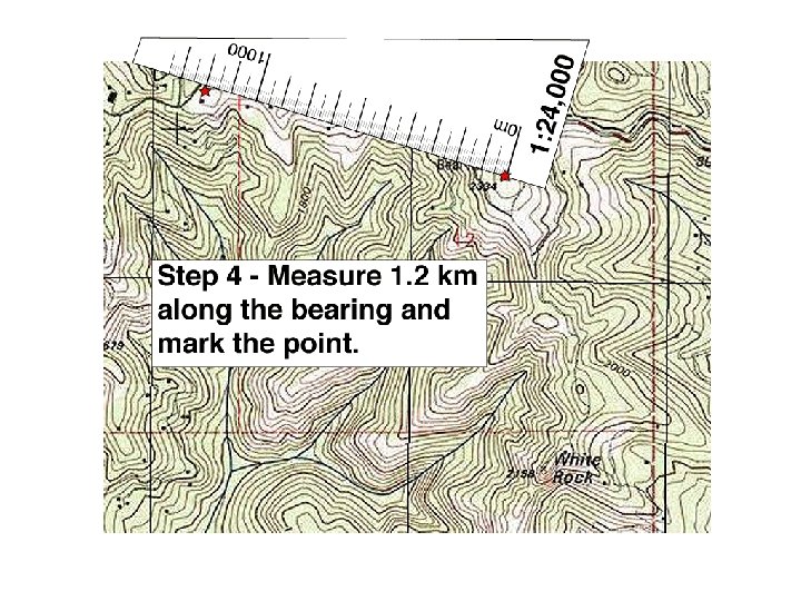 Plotting a bearing on your map Castle Rock
