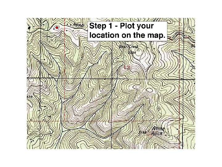 Plotting a bearing on your map Castle Rock