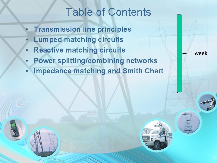 Chapter 4 Antenna Matching Techniques Part 1 Table
