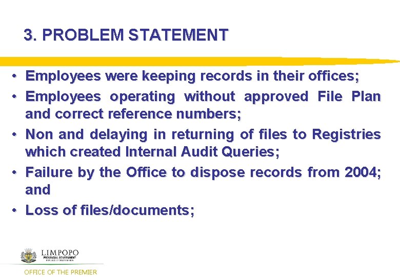 OFFICE OF THE PREMIER BEST PRACTICE ON GOOD