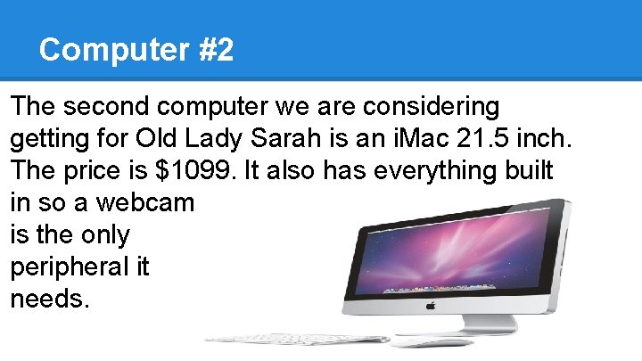Old Lady Sarah by Christian and Hassan Computer