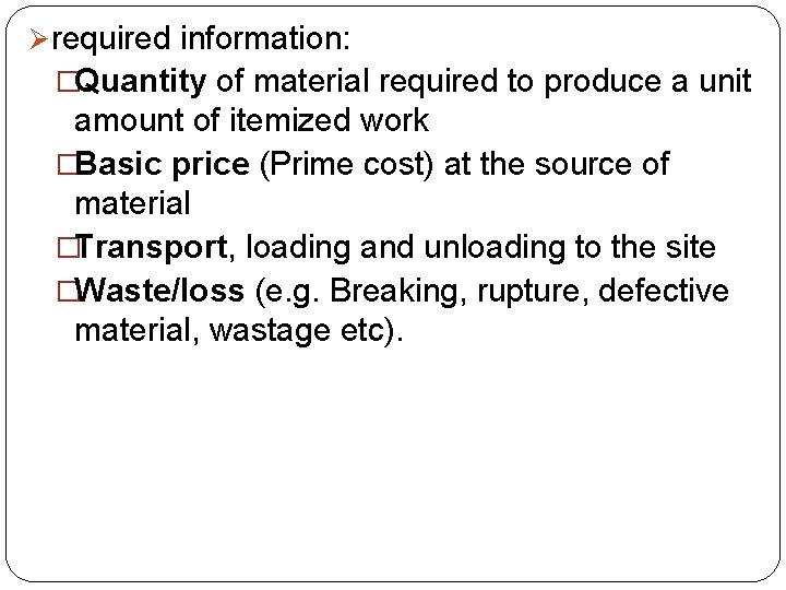 Specification Quantity Survey By Eshetu TS Chapter 4