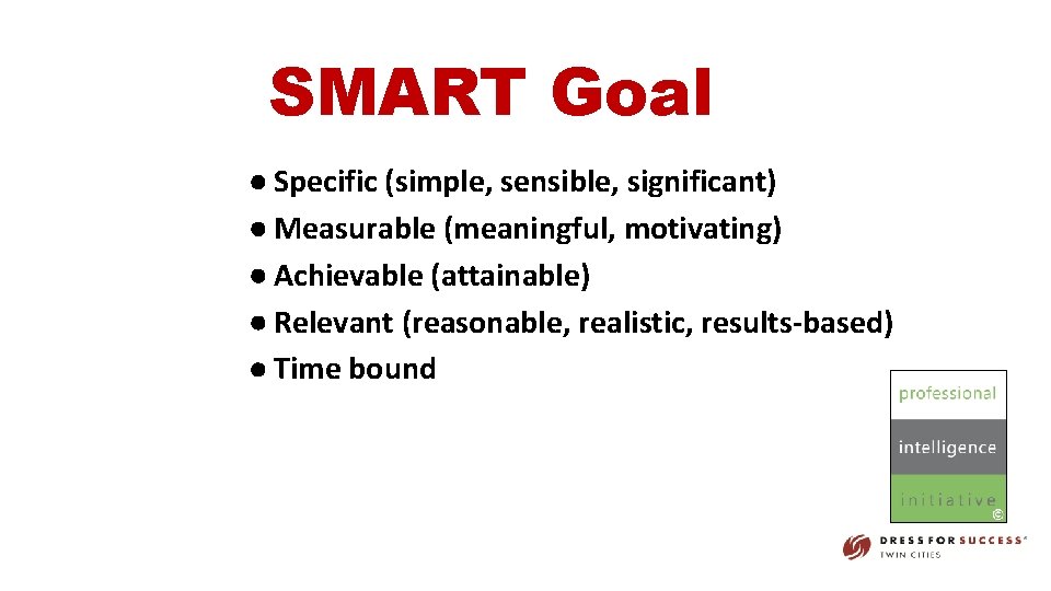 Key 10 Goal Setting PI Class Guidelines Safe