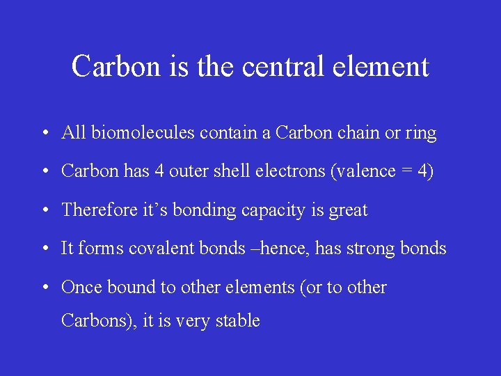 Biomolecules Carbohydrates Proteins Lipids and Nucleic acids Carbon