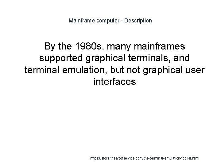 terminal emulation https store theartofservice ...