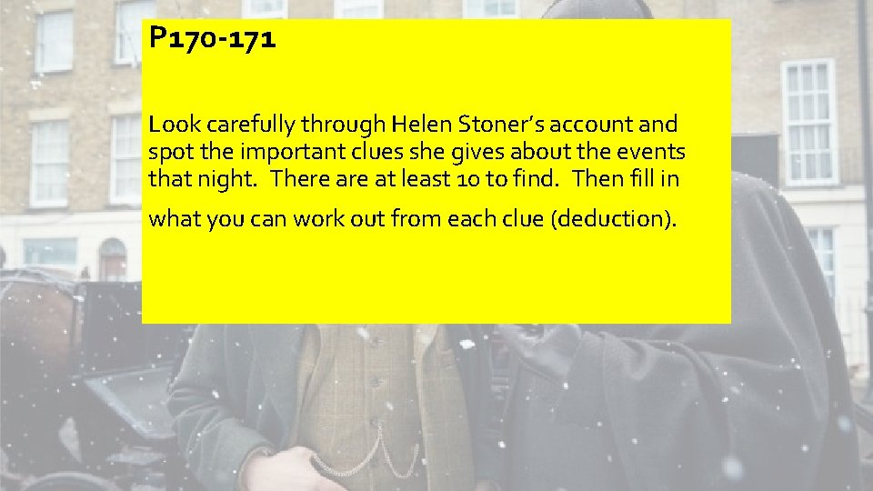 The Speckled Band Year 7 Lesson One Reading