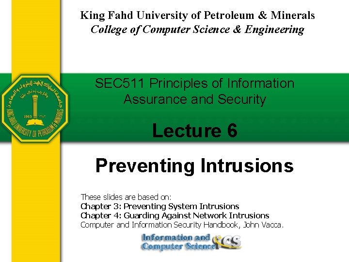 King Fahd University of Petroleum Minerals College of