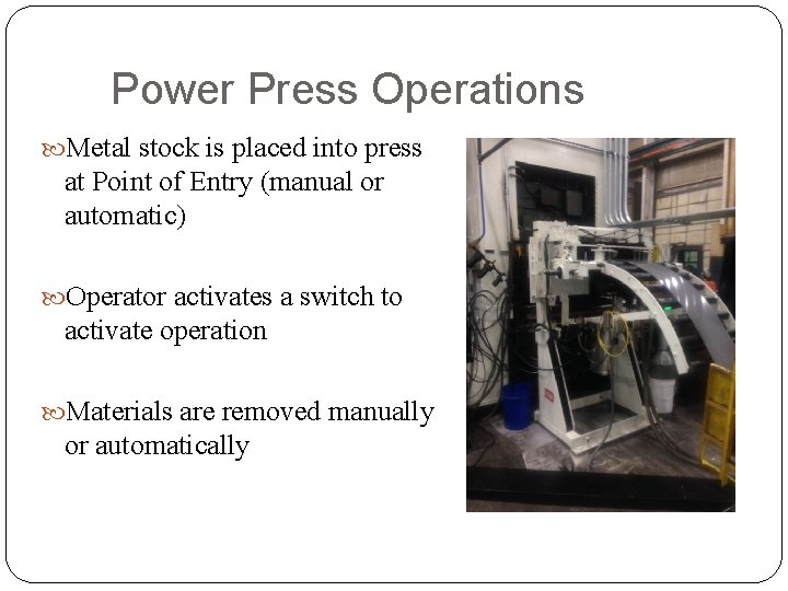 Mechanical Power Press Safety Jay Industries Inc February