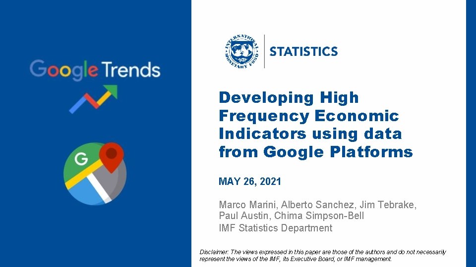 Developing High Frequency Economic Indicators using data from