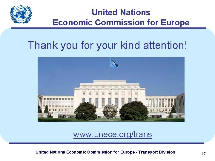 United Nations Economic Commission for Europe 1 Improving