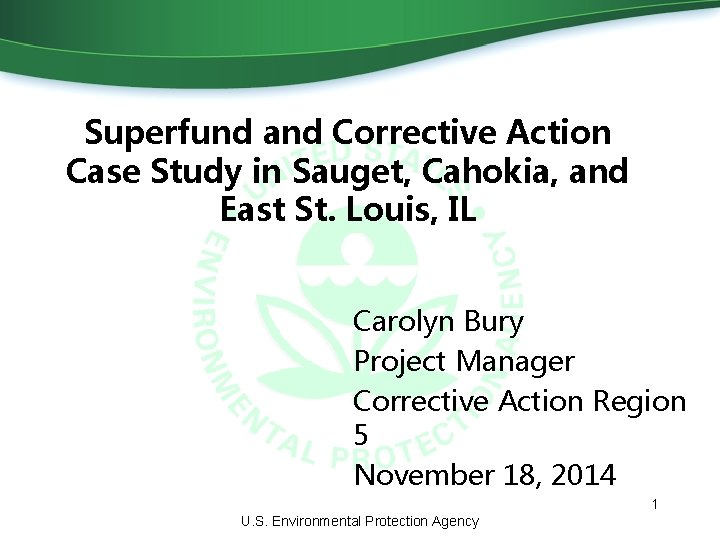 Superfund and Corrective Action Case Study in Sauget