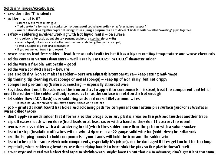 Soldering issuesvocabulary sawder the l is silent solder