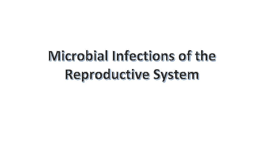Microbial Infections of the Urinary and Reproductive System