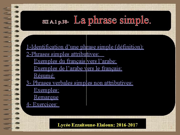 La phrase simple Objectifs viss Identification dune phrase