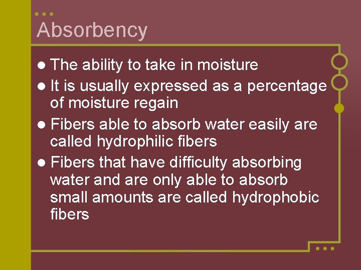 Fiber Characteristics Chapter 2 Fiber Sources l Natural