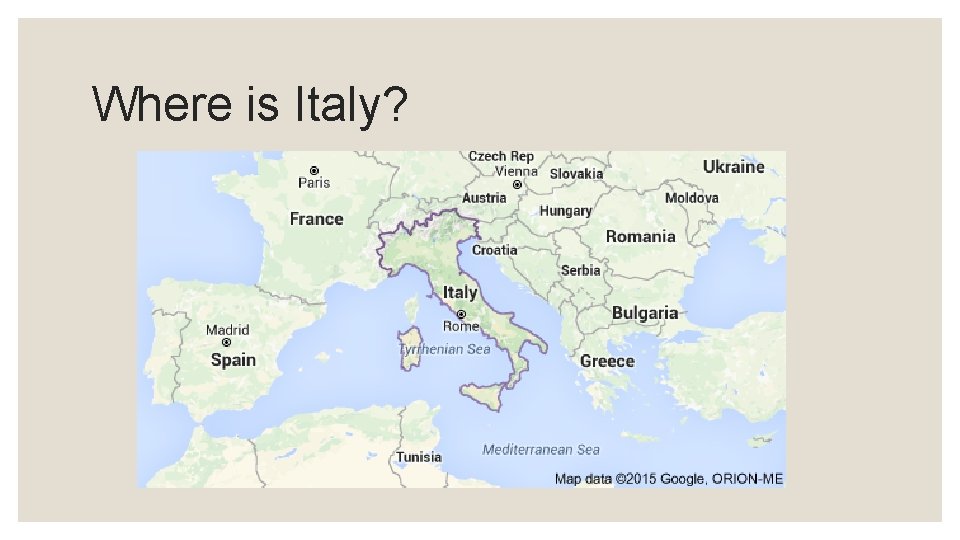 ITALY Marta Nieborak Alex Coppinger Carmela Villasenor Where