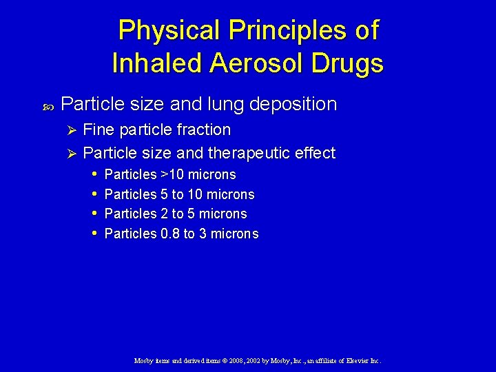 Chapter 3 Administration of Aerosolized Agents Mosby items