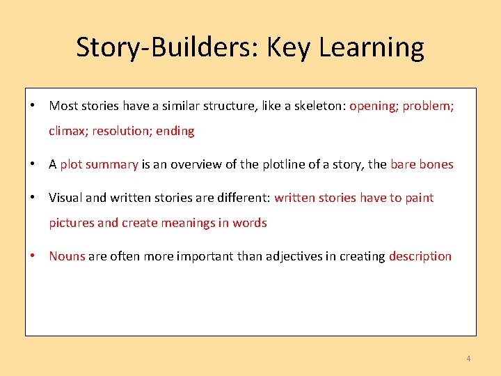 WritingDesigners 1 LESSON 1 2 StoryBuilders What have