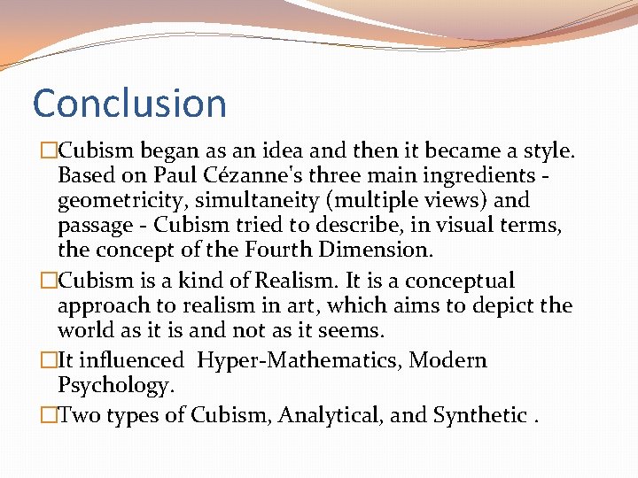 Cubism By Sam I Robinson Summary of Topic