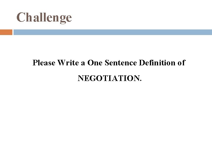 BUSINESS NEGOTIATION Pr Lamiae AZZOUZI Program Objectives 1