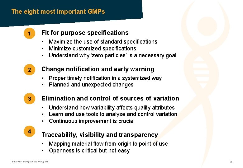 Applying GMPs to the biopharmaceutical manufacturing supply chain