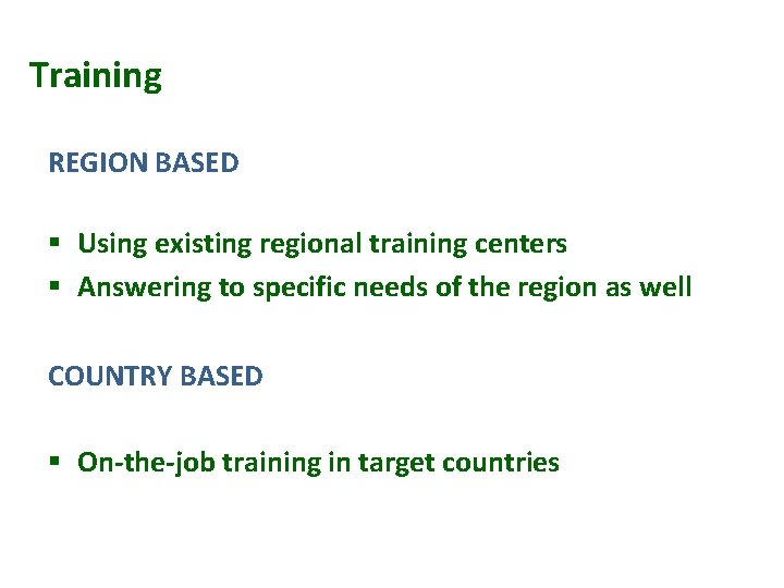 the Global Strategy to Improve Rural and Agricultural