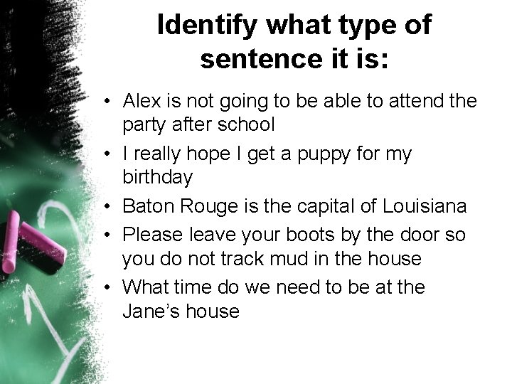The Four Kinds of Sentences The Four Kinds