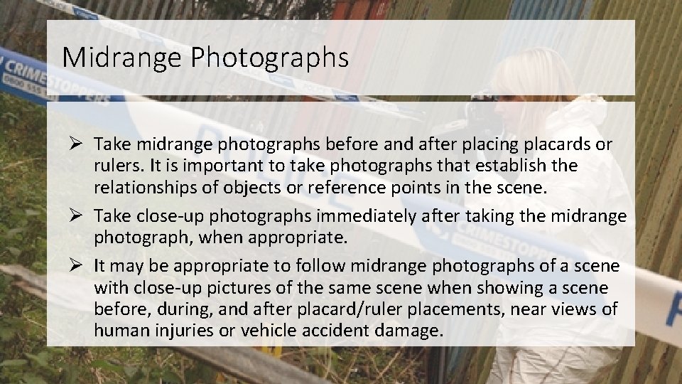 Crime Scene Investigations Module 4 Processing the Scene