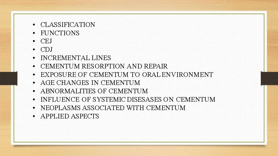 CEMENTUM C O NTENTS INTRODUCTION DEFINITION PHYSICAL CHARACTERISTICS