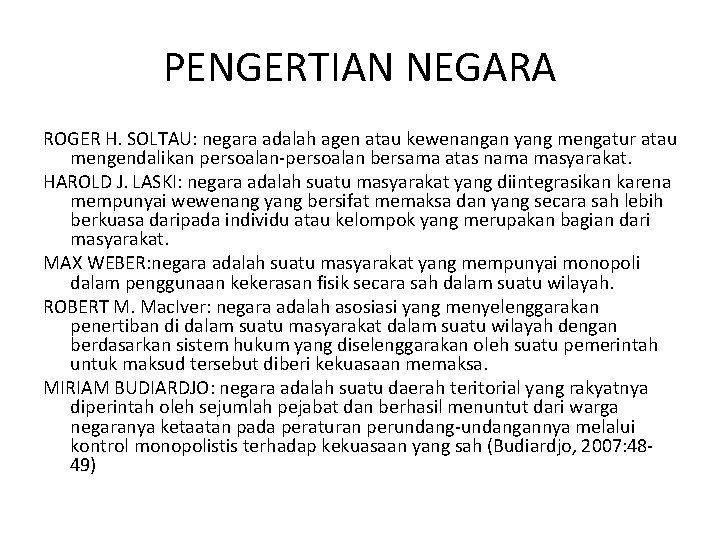 ILMU NEGARA PENGERTIAN NEGARA DEFINISI 1 Bhs Inggris