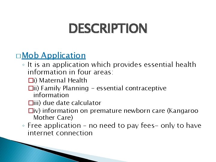 THANZI LATHU MOBILE APP INTRODUCTION Maternal and child