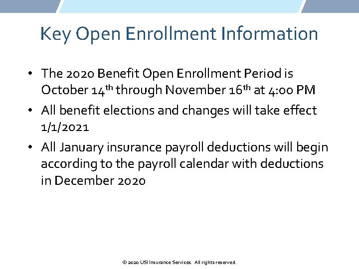 2021 Plan Year Employee Benefits Open Enrollment CONFIDENTIAL