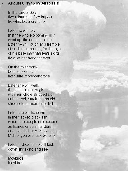 What could this poem be about Lesson Aim