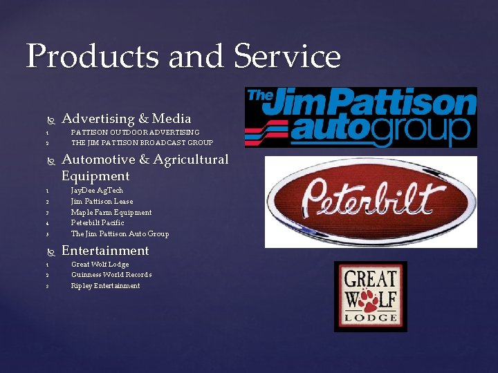 Marketing Mix The Jim Pattison Group Introduction I