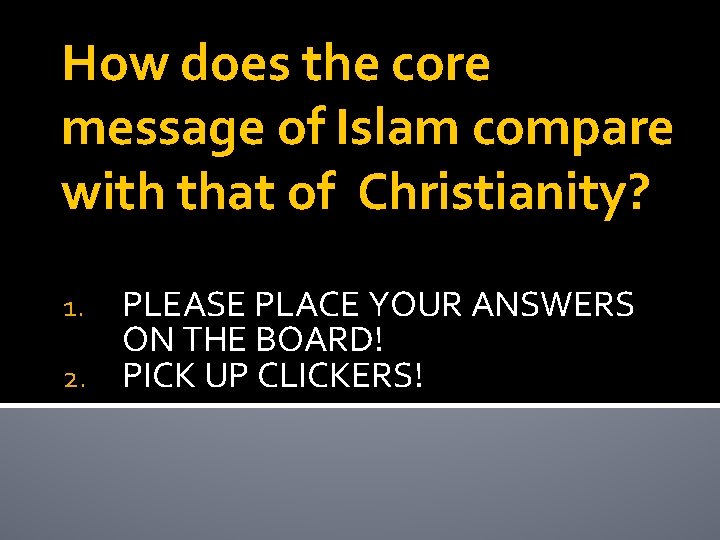 How does the core message of Islam compare