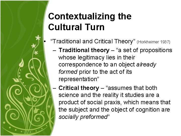 The Cultural Turn in Translation Studies Deborah Shadd