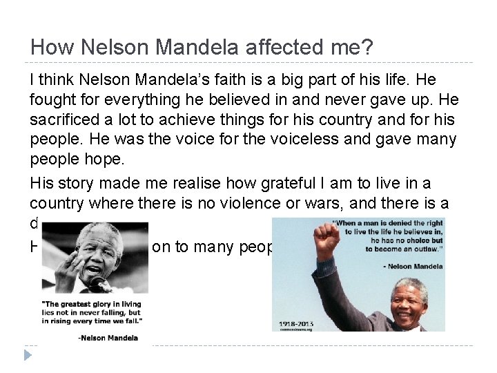 NELSON MANDELA HIS STORY By Emma Sexton Background