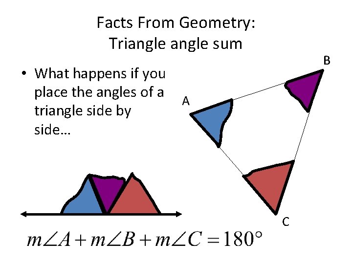 Notes on Triangles Vertices are labeled with capital