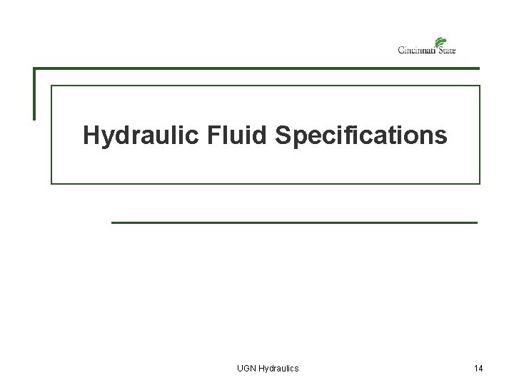 Hydraulic Fluid Chapter 6 Fluid Power Hydraulics and