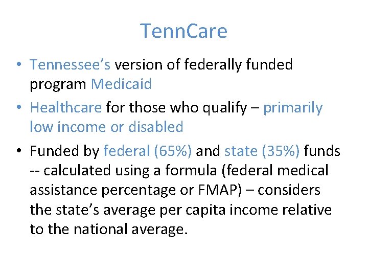 State of Tennessee Department of Finance and Administration